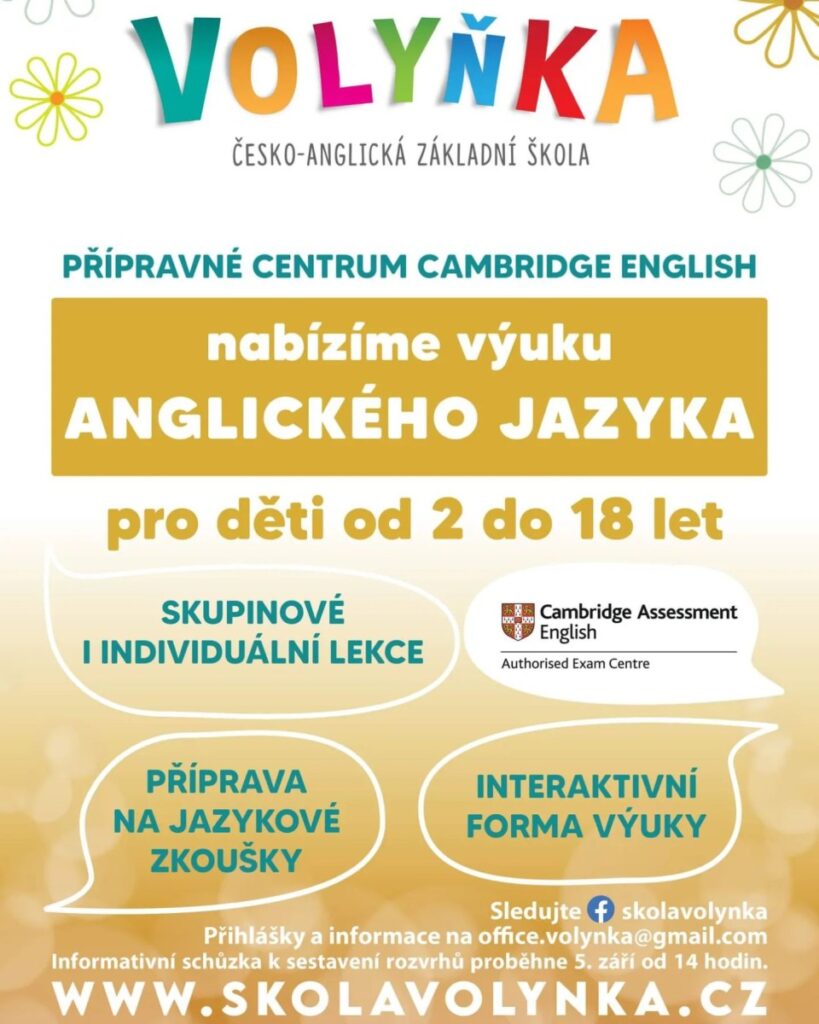 Výuka angličtiny v přípravném centru Cambridge English. - Volyňka